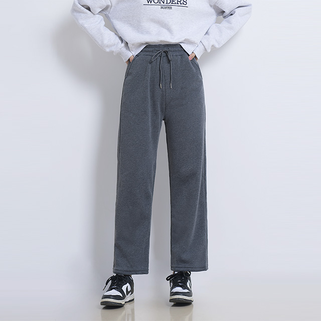 리틀마켓 라스트원 세일 도톰 기모 밴딩 일자 트레이닝 팬츠 Pk99b3 긴바지츄리닝고무줄스트링털융그레이챠콜블랙후리스운동복조깅여행캠핑겨울한파룩