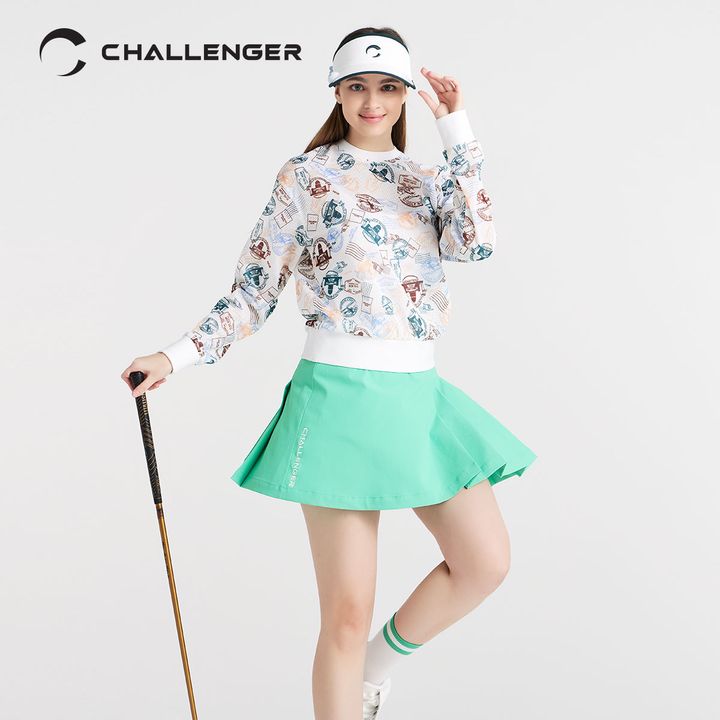 포스티 챌린저 도레이원사 나일론스판 플레어믹스 여성 골프큐롯스커트chc1wsk0745ln