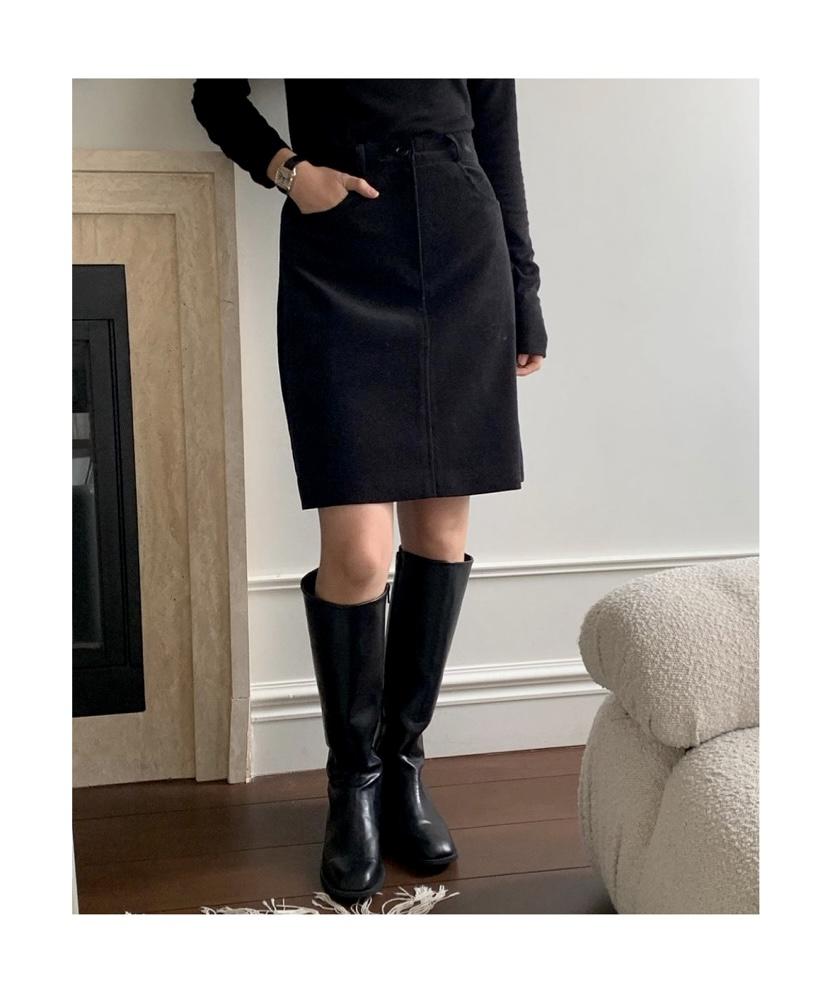 비엔느 [쿠폰] Jinsim 진심 에피 벨벳 미디 스커트 (2colors)