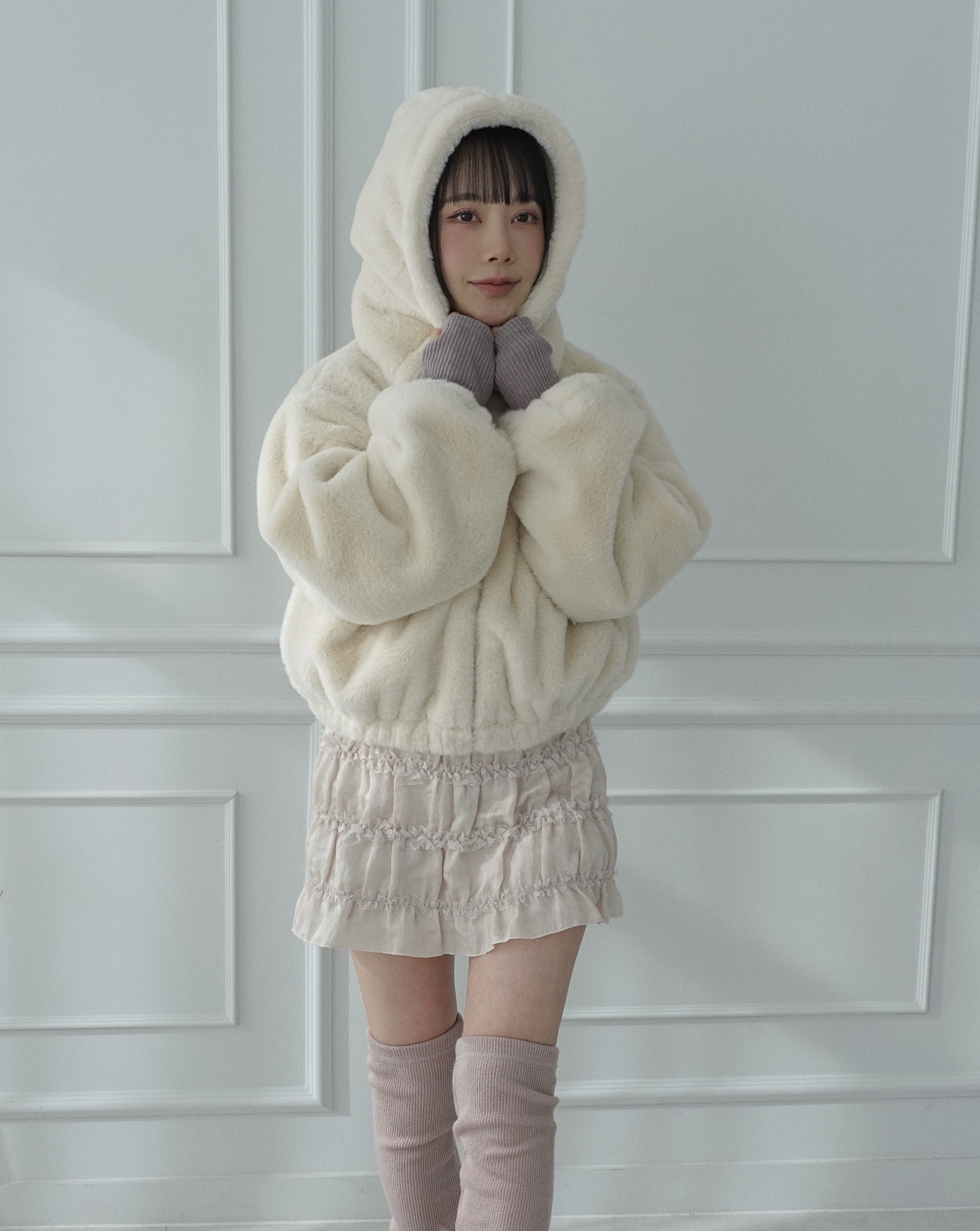 fur hood jumper