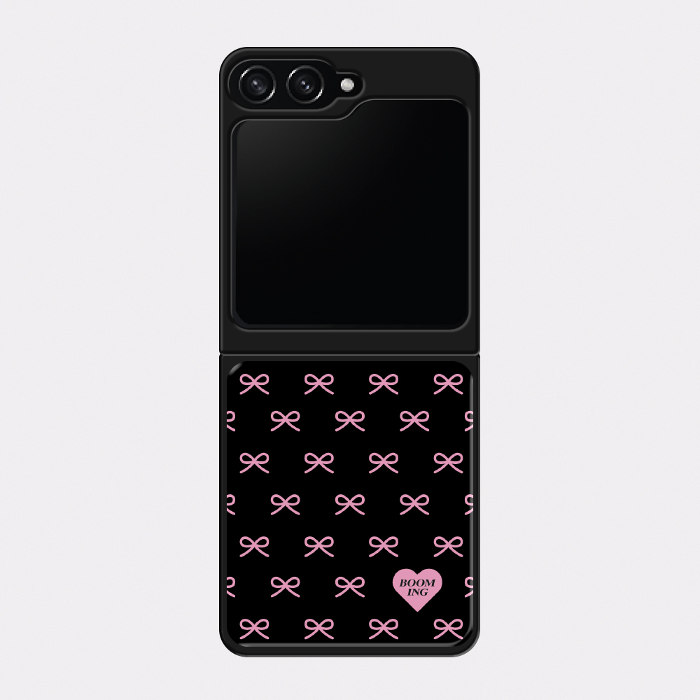 붐잉 맥세이프 에폭시 범퍼 갤럭시 Z플립 6 5 4 핸드폰 케이스 위티리본 제트플립 지플립 핑크 블랙 봄 폰꾸미기 폰꾸 친구 선물 무선충전