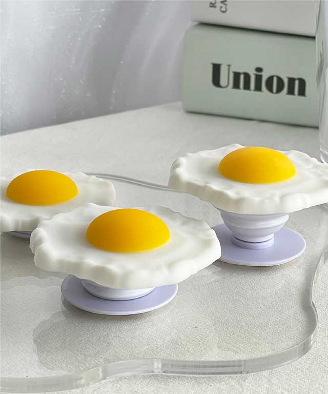 나인틴프라이데이 21할인 당일출고🚀무료배송 계란 후라이 프라이 맥세이프 그립톡 스마트톡 귀여운 우정템 커플템 실리콘 투명 폰케이스 우정 커플 생일 선물 친구 생일