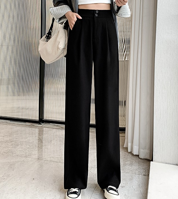 프리헉 다양한사이즈융기모 이엔 와이드팬츠 기모슬랙스 골반보정 핀턱 밴딩 빅사이즈 기모팬츠