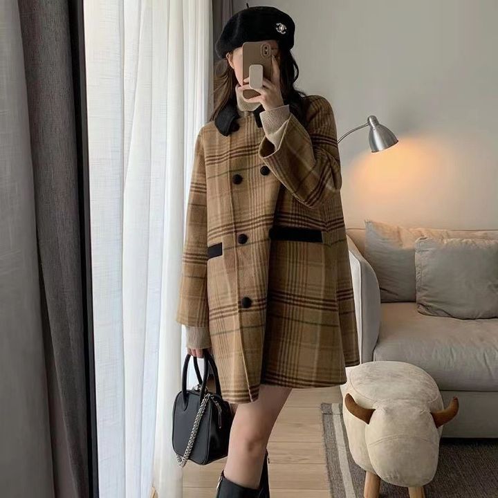 포스티 블링앤수 시크한 여성 기본핏 하프 코트 Izz037