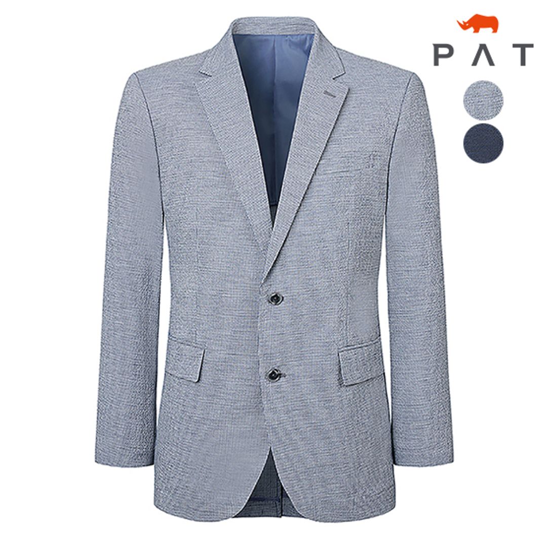 포스티 Pat 남성 면혼방 잔체크 시어서커 자켓1i11207