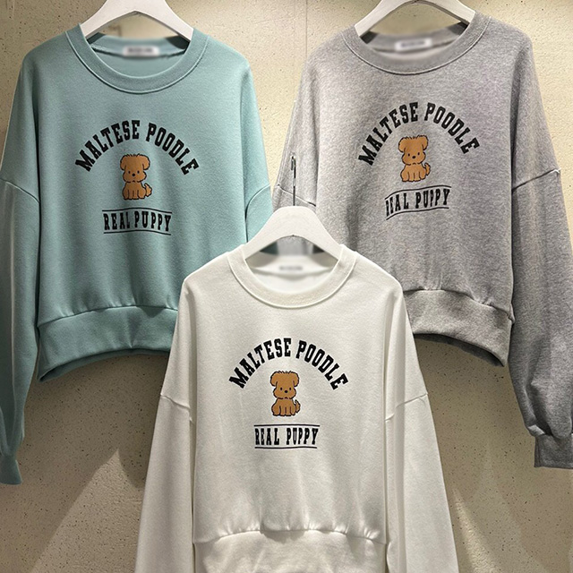 말티푸크롭맨투맨 강아지티셔츠 강아지맨투맨 크롭티셔츠 크롭맨투맨 맨투맨티셔츠 숏맨투맨 배꼽티 반크롭티 여성크롭맨투맨 주니어 여자크롭맨투맨 학생맨투맨 댕댕이 퍼피맨투맨