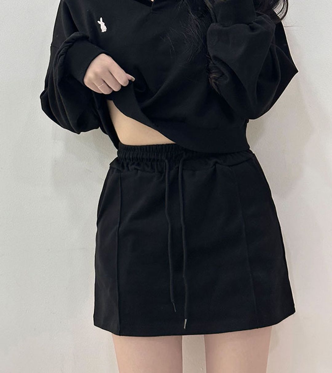 허리밴딩 핀턱미니스커트 A라인스커트 허리밴딩치마 편한스커트 A라인치마 봄치마 면치마 편한치마 핀턱치마 핀턱스커트 허리밴딩