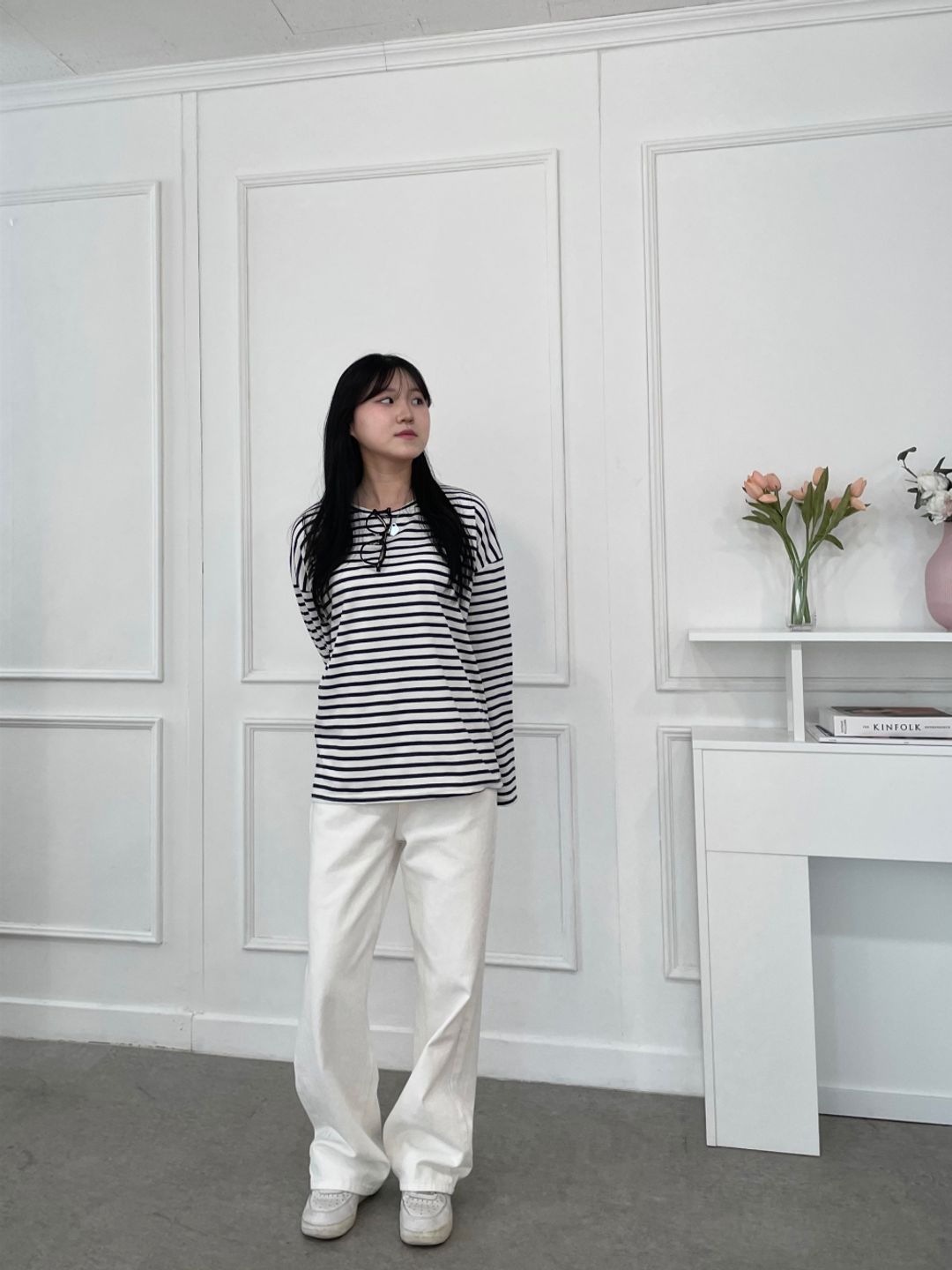 핏보장 오레오 봄 스프링 와이드 팬츠 여성와이드팬츠 화이트진 흰색바지 빽바지 2color