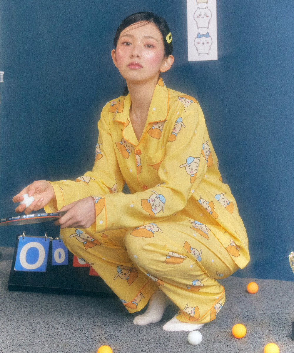 스파오 먼작귀 먼가 꿀잠 잘오는 잠옷 Yellow Spppd23u03