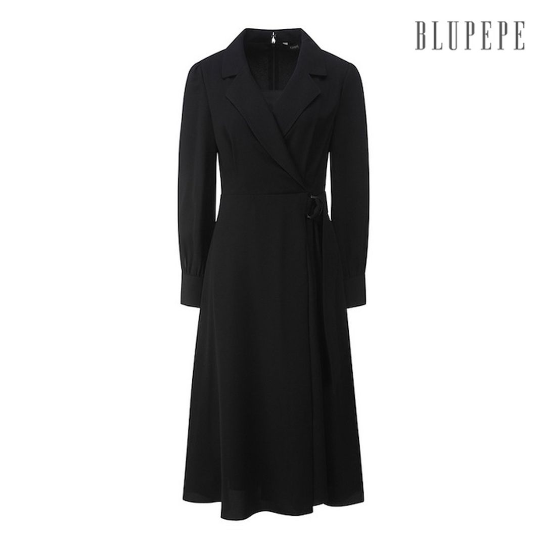 포스티 블루페페 굿프라이스 테일러드 칼라 원피스 Bkp231pse971