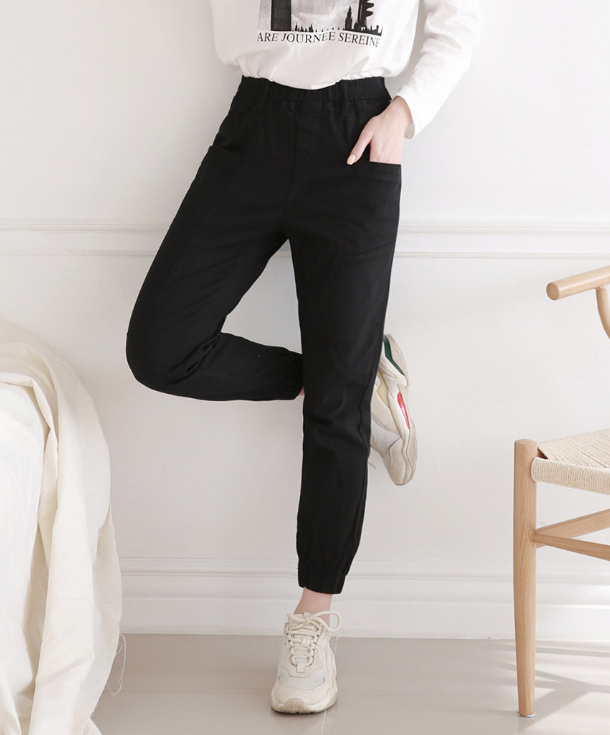 4사이즈 블랙조거바지 조거바지 조거팬츠 여성조거바지 조거청바지 블랙진 블랙조거팬츠 데일리조거바지 시보리바지 시보리팬츠 데일리조거바지 여성블랙조거바지 여자블랙조거팬츠 캐주얼바지