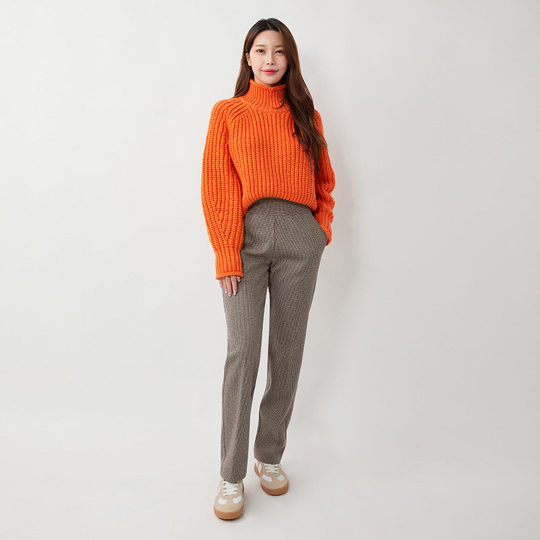 포스티 더블기모 이중직 광폭밴드 윈터 팬츠베이지
