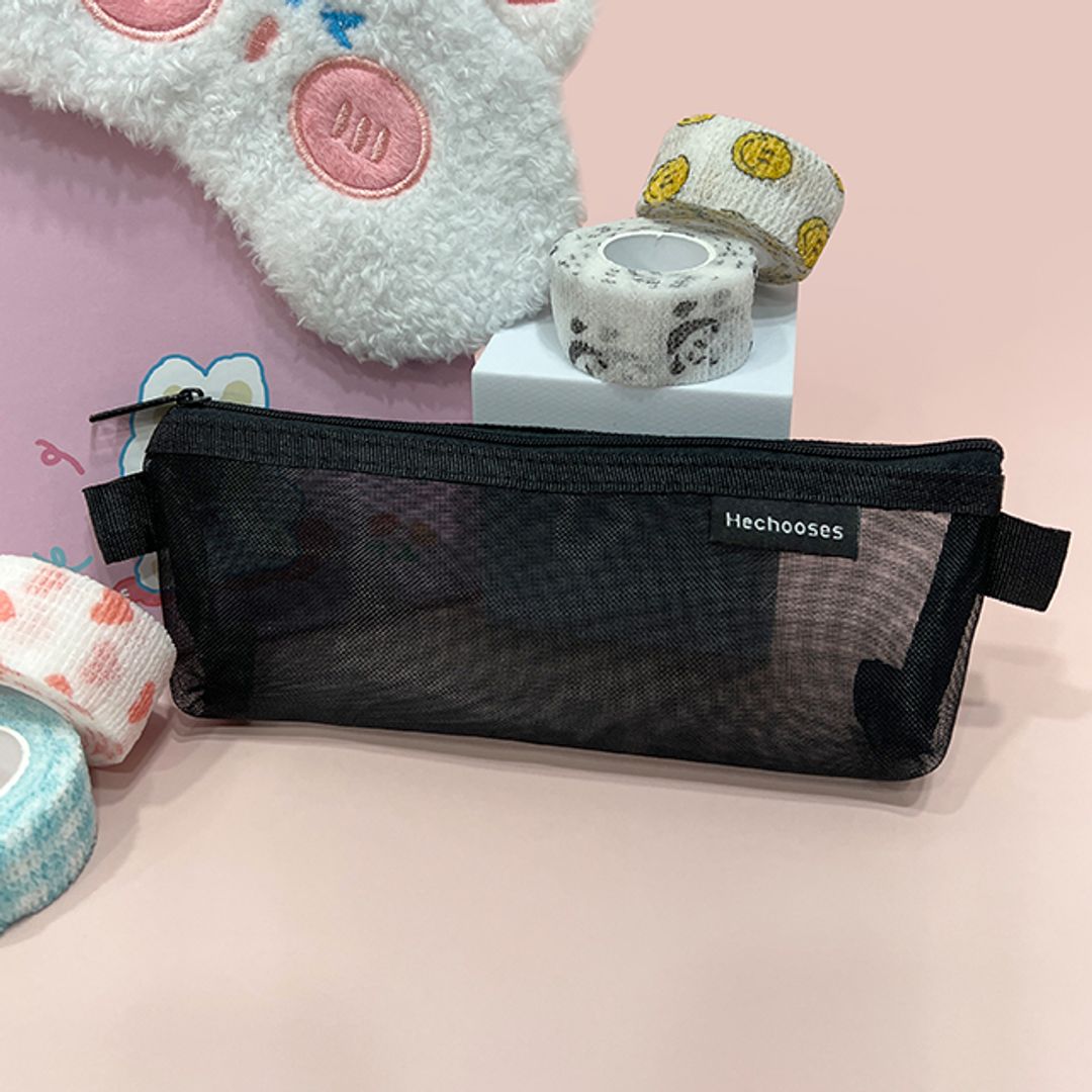 유유존 메쉬여행파우치 3종 1세트 화장품파우치 메쉬 원포켓 투포켓 투명파우치 3p