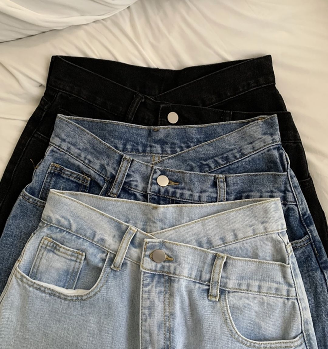 Pointdenim 랩 포인트 언발 데님 와이드 팬츠 바지 청바지 연청 중청 흑청 3color