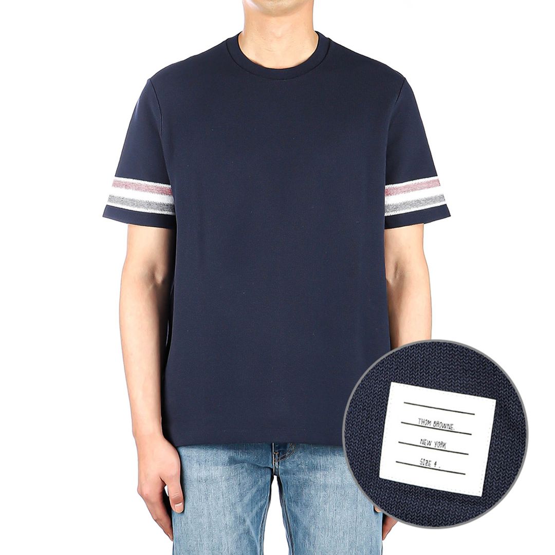 포스티 톰브라운 23ss Mjs204a J0046 415 남성 스트라이프 반팔 티셔츠