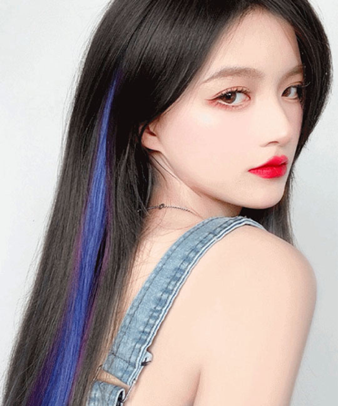 초간편♡컬러옴브레 윙크 옴브레 단색 그라데이션 컬러 포인트 브릿지 헤어피스 2종 세트