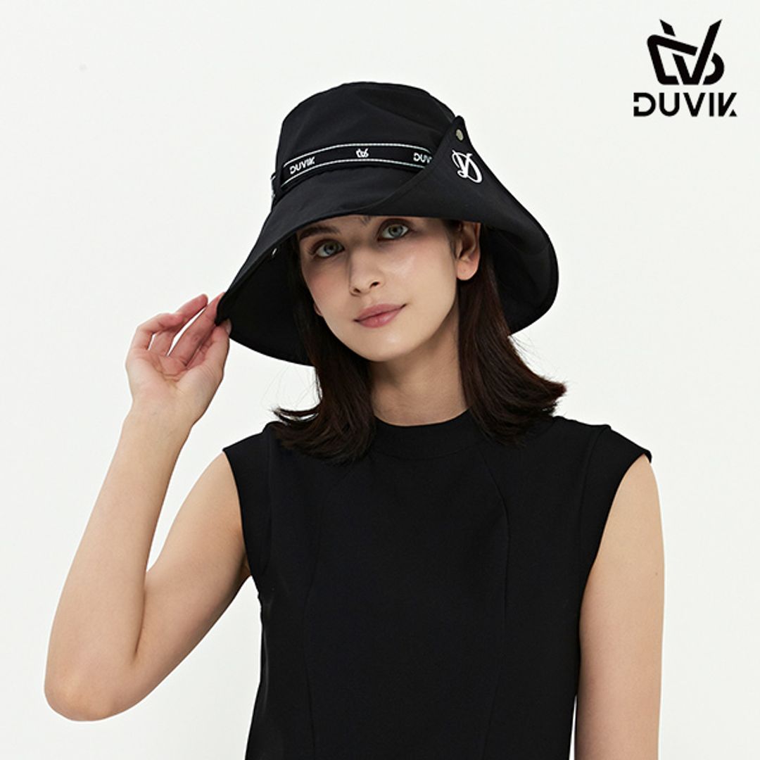 포스티 듀빅 여성 와이드챙 언발란스 벙거지모자 Dd1wap743bk