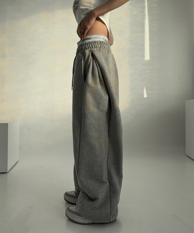 워무드마인 기모선택2size 사이드턱 와이드 조거 팬츠 유니섹스 남녀공용 기모 겨울 원턱 오버핏 와이드 벌룬 바지 Y2k 유니크 조거팬츠 오버핏조거팬츠 벌룬팬츠