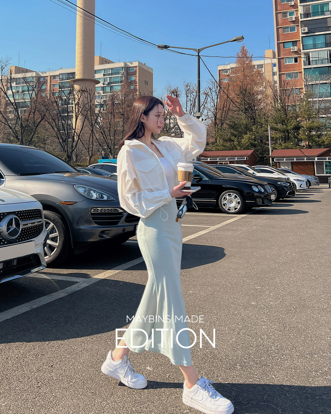 메이빈스 [당일발송 기획특가 Made]머메이드 밴딩 롱 스커트 자체제작 제작상품 롱치마 머메이드스커트 밴딩스커트 슬림핏 데일리