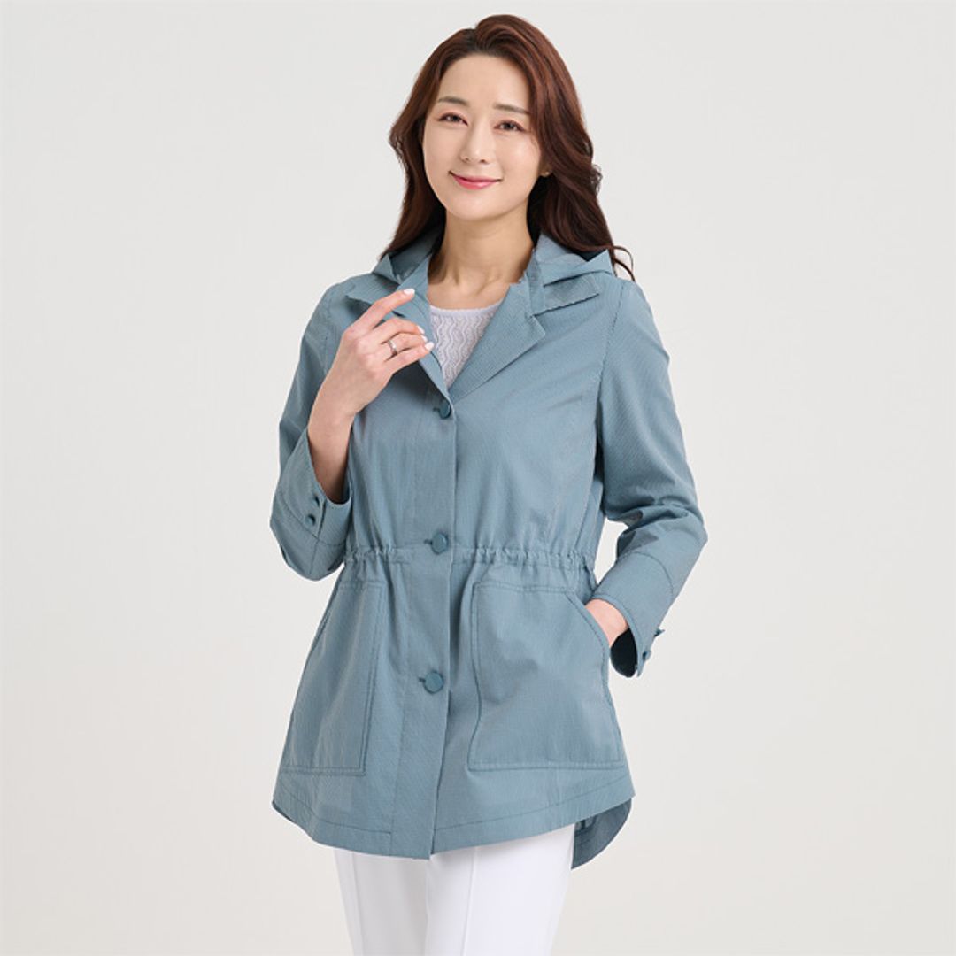 포스티 이헌영 후드탈착 허리스트링 시어서커 재킷 23bs4026j3