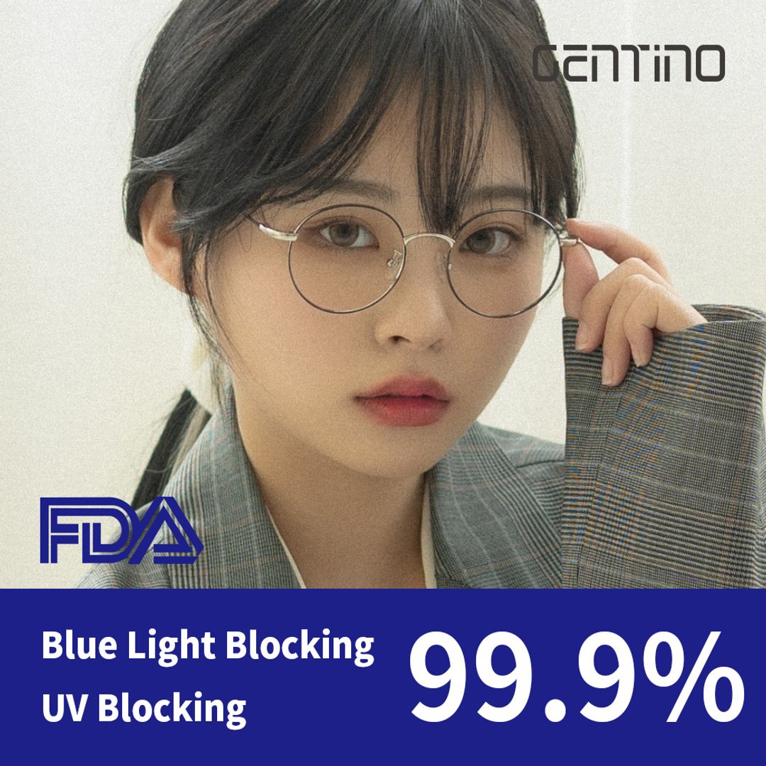 설미 젠티노 Fda인증 동글이 블루라이트 차단 청광 안경 자외선 청색광 전자파 시력보호 렌즈