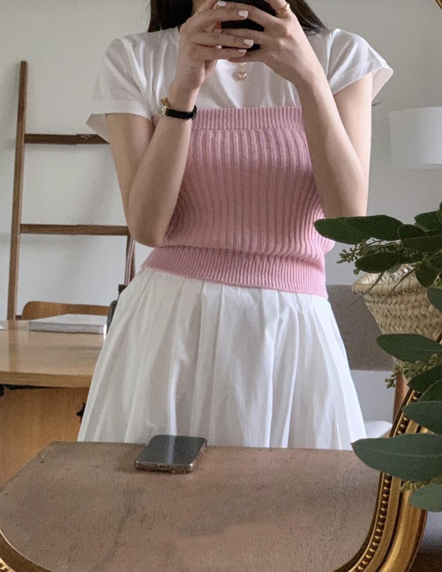 (아이보리당일)miel 미엘튜브탑 미엘뷔스티에 미엘니트 (4col)