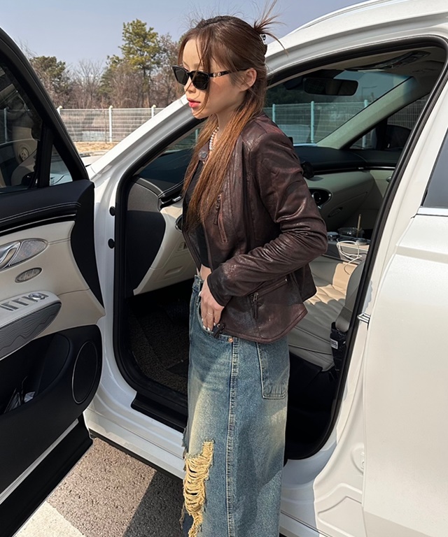 워무드마인 (3size) vintage span china jacket / 빈티지 스판 y2k 유니크 차이나넥 슬림 슬림핏 라이더 자켓