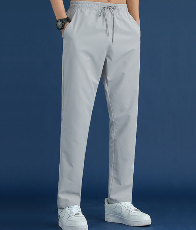 으니샵 당일출고 2컬러2사이즈 에어라이트슬림팬츠 남성긴바지 남자긴바지 남여공용가능 여름 밴딩 스판 슬랙스 남자 냉장고 바지 냉감 쿨팬츠 아이스 여름바지 여성오버팬츠