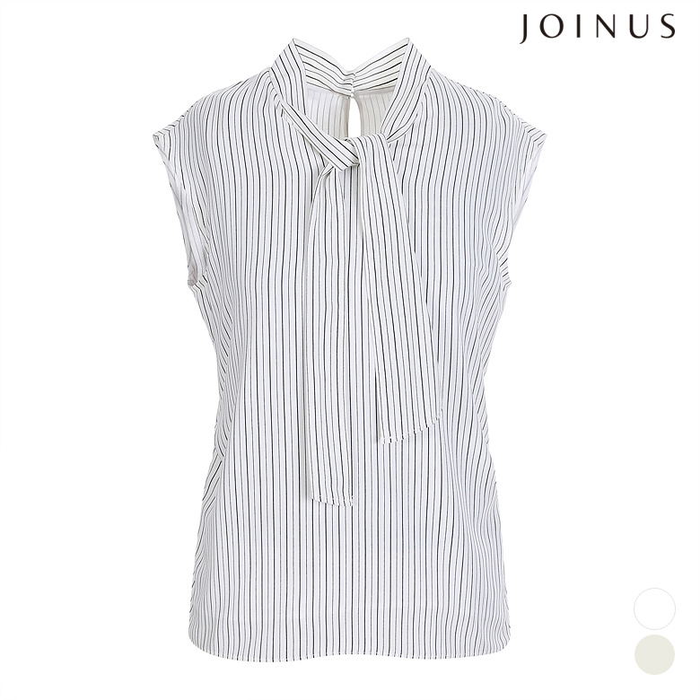 포스티 - 스트라이프리본블라우스_JAAU4-TRB010