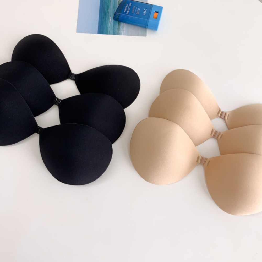 블루씨티 [누브라/3size/볼륨업] 슬림 밀착 실리콘 끈없는 누드브라 가슴골 볼륨업 누브라 2color