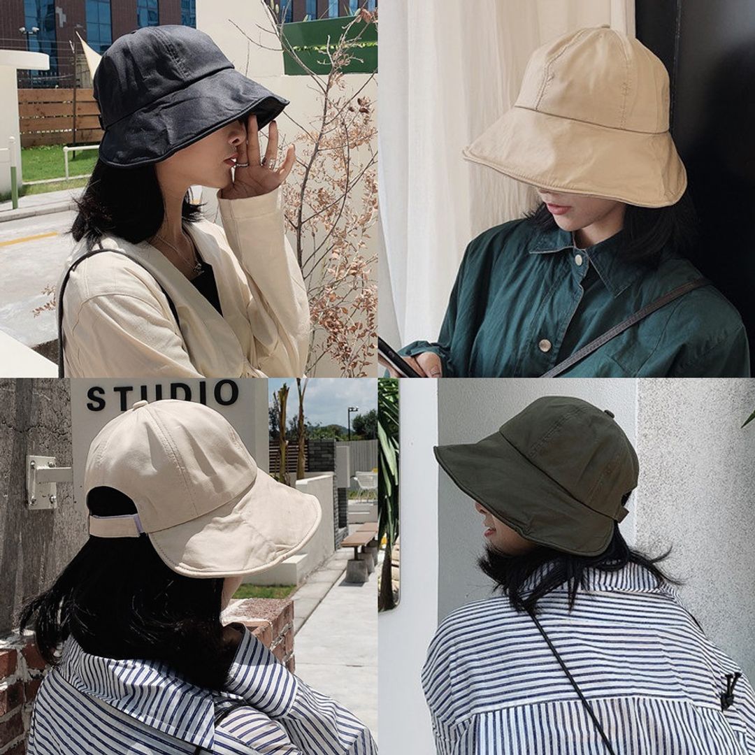 포스티 우네체 벨크로 버킷햇 와이어 햇빛가리개 여성 봄 여름 벙거지 모자