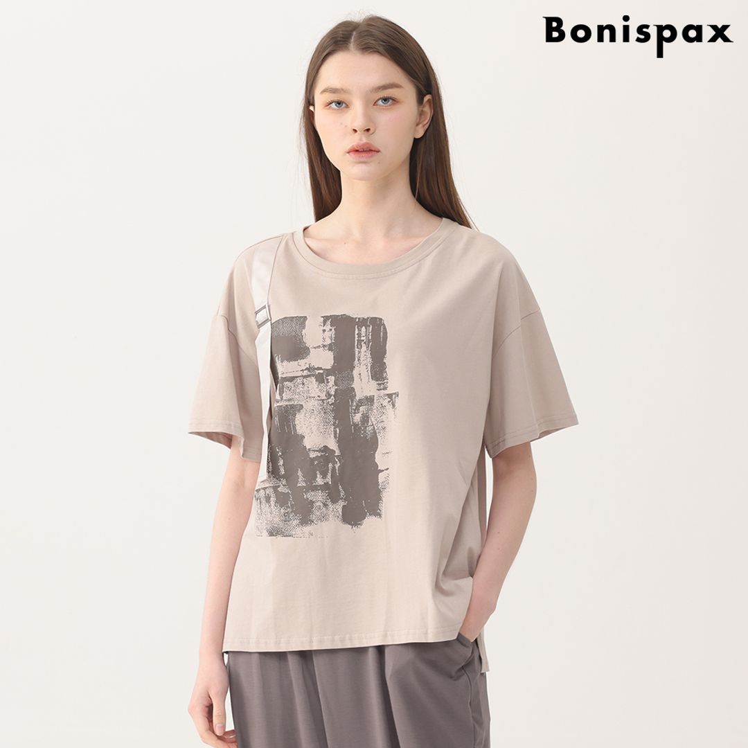포스티 보니스팍스 프린팅밑단절개티셔츠 Mm71ts184
