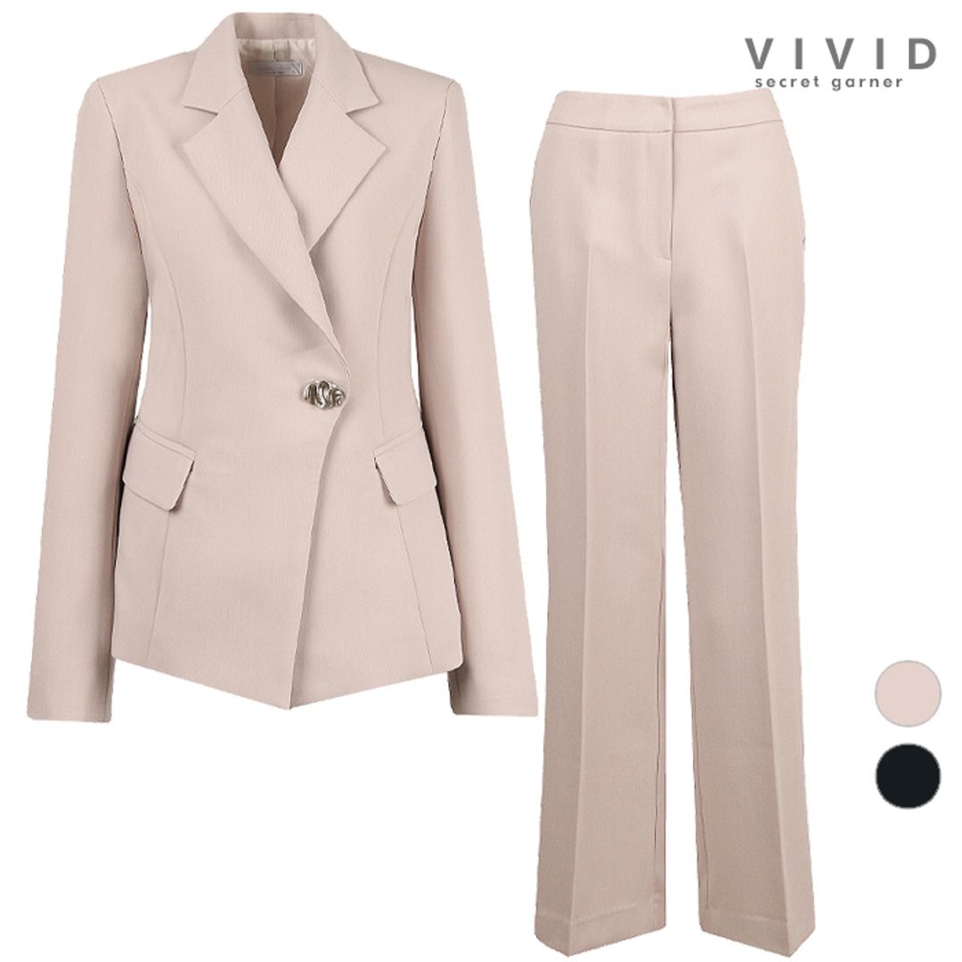 포스티 Vivid Set 여성 언발란스 봄가을 정장자켓팬츠 세트