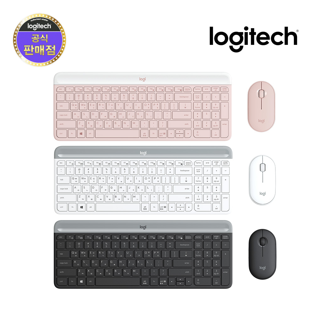 로지텍 MK470 SLIM 무선 키보드 마우스 세트