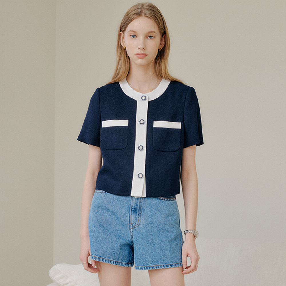 룩캐스트 모라 콤비 트위드 자켓 / MORA COMBI TWEED JACKET_3colors