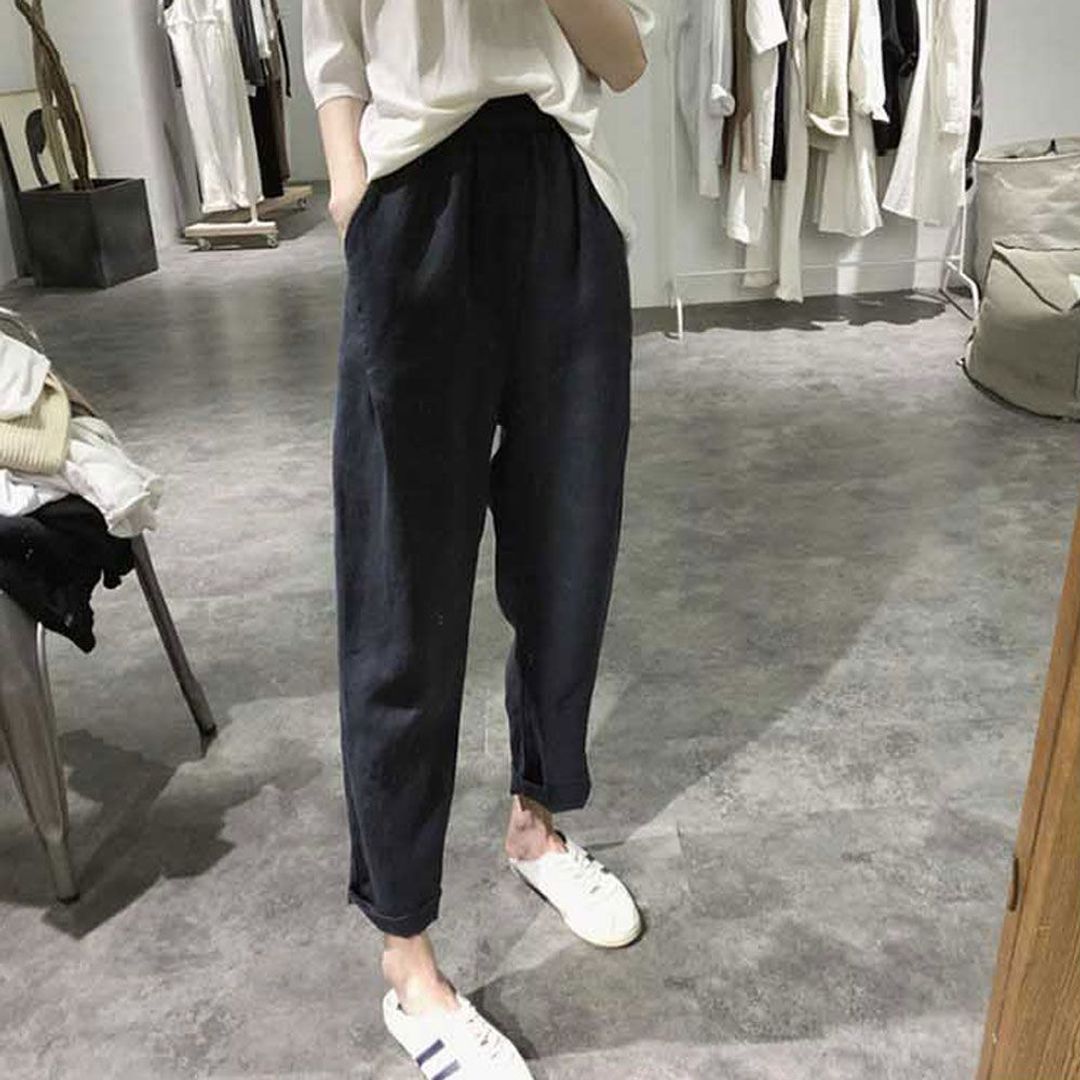 여성가을바지 린넨 항아리바지 시원한 배기팬츠 여름 데일리팬츠 여성편한바지 여성가을슬랙스 여자가을슬랙스 가을바지