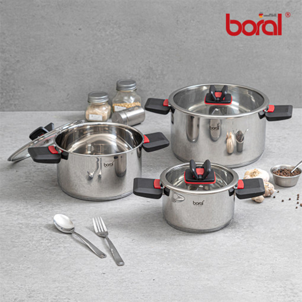 [Boral] 보랄 접이식 스텐 냄비세트 6P BR-FH06P