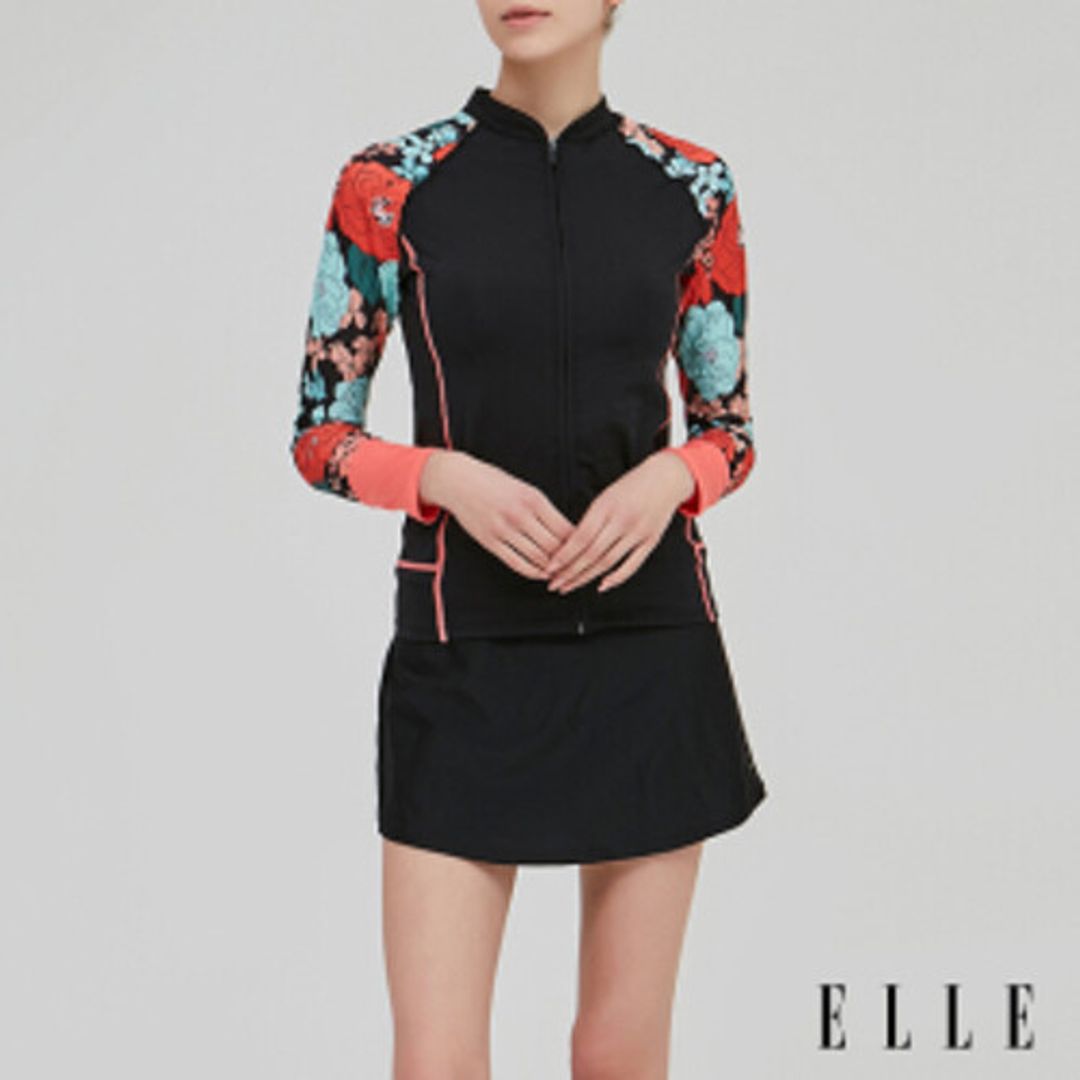 포스티 엘르 수영복 여성 집업 래쉬가드 수영복 Evslg71blk