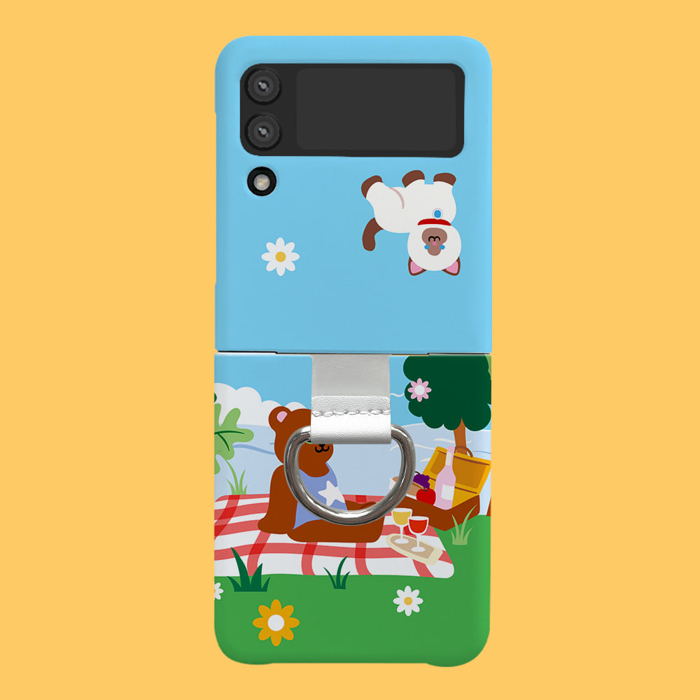 168cm케이스 무광 Z플립 캘리베어 피크닉 캐치링set 삼성 갤럭시 Z플립 지플립 제트플립 6 5 4 3 무광 하드 커플 남자 여자 친구 생일 귀여운 캐릭터 디자인