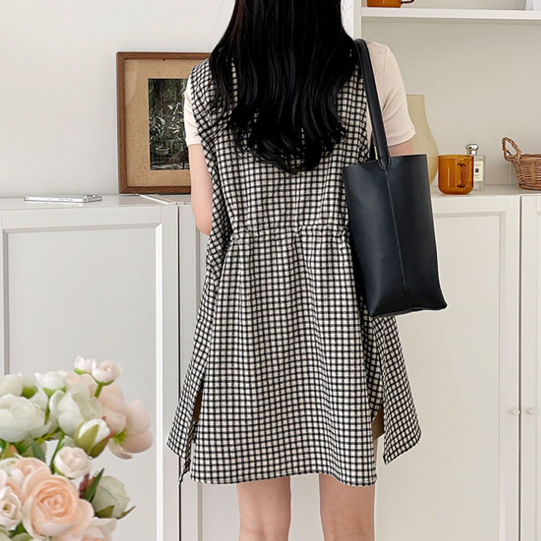 체크 린넨 조끼ymsh23ss914