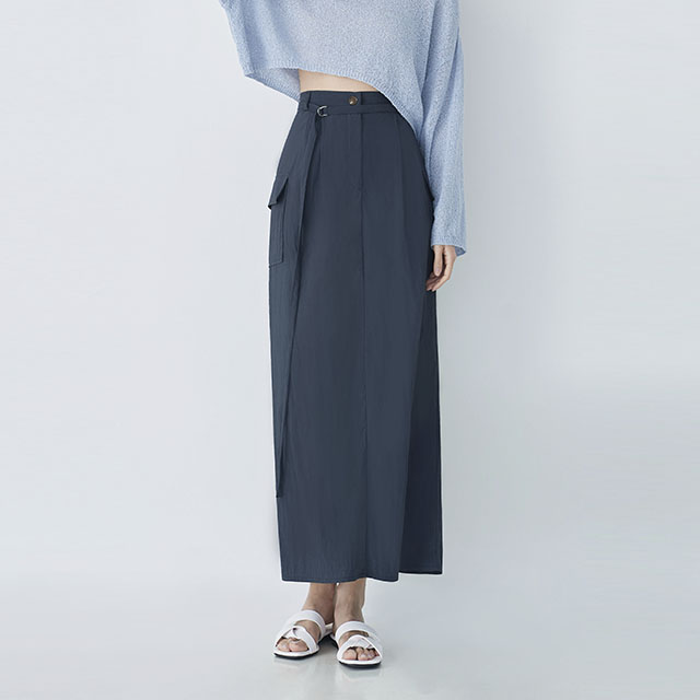 리틀마켓 라스트원 세일 바스락 벨트 H라인 나일론 아노락 카고 롱스커트 Ke24b3 치마 롱 긴 나일론 화이트 블랙 베이지 네이비 썸머 캐쥬얼 데일리 여행 바캉스 휴양지