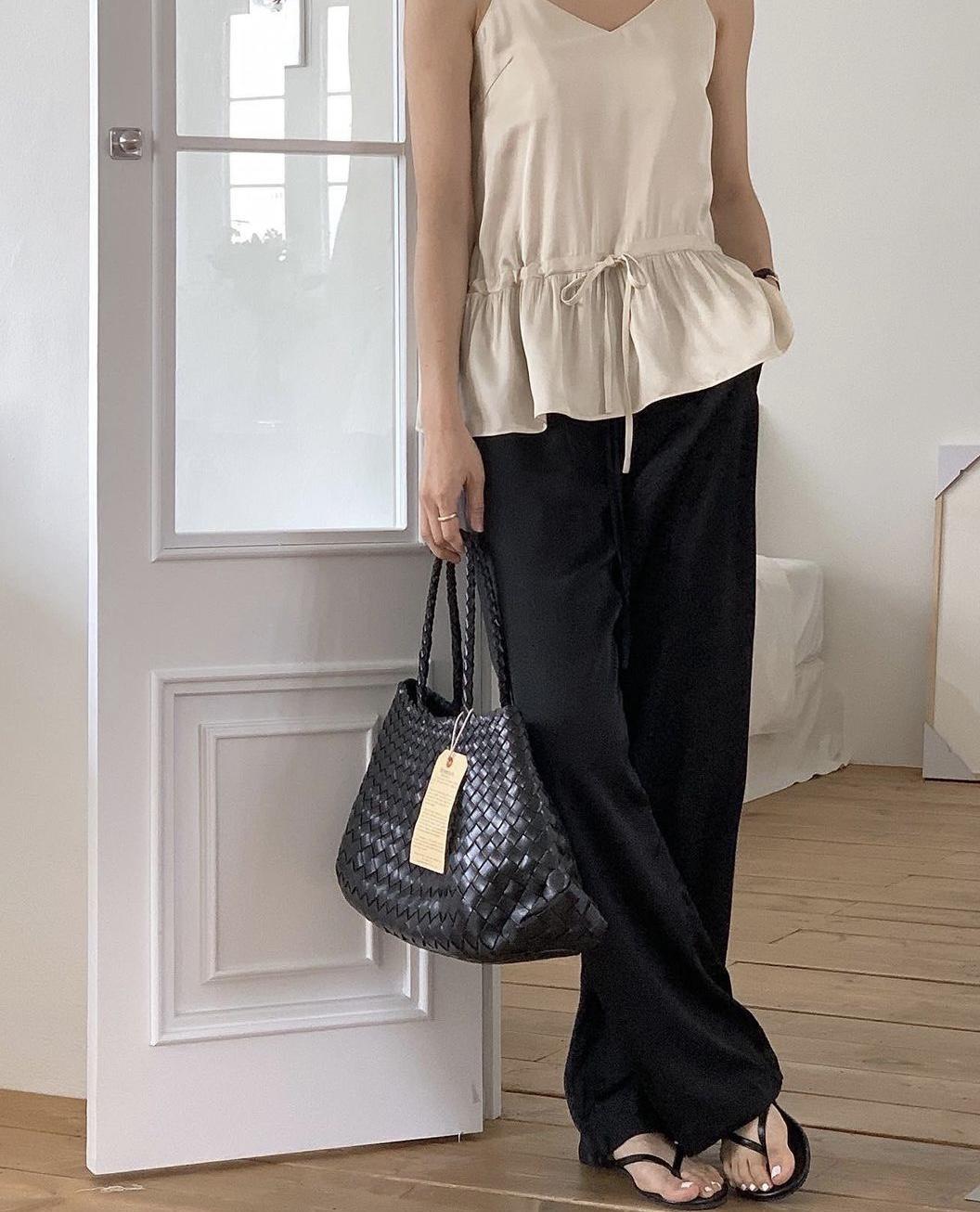 나우어데이즈 feb11 페브러리 매직 실크 팬츠 밴딩 스트링 일자 바지 (3col)