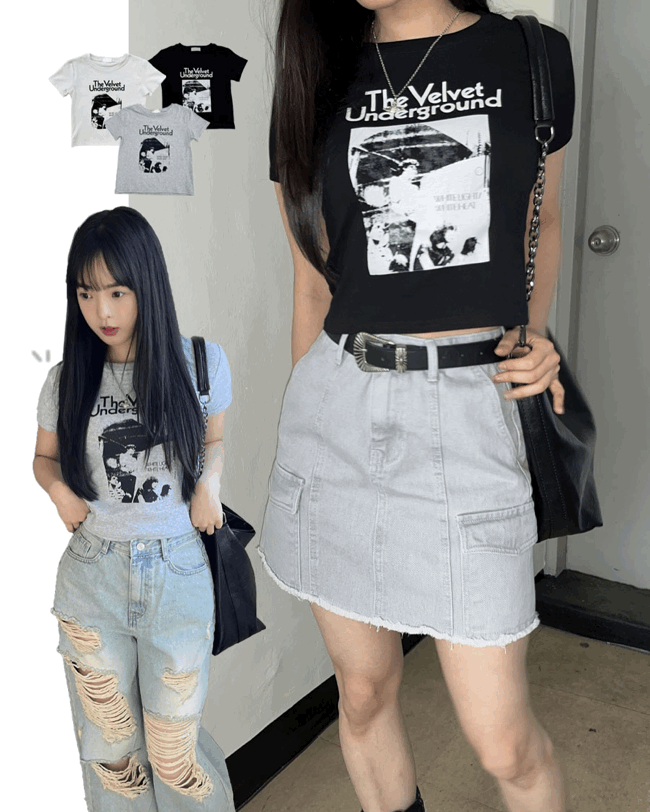y2k underground crop t - y2k 언더그라운드 크롭 여름 반팔 티셔츠