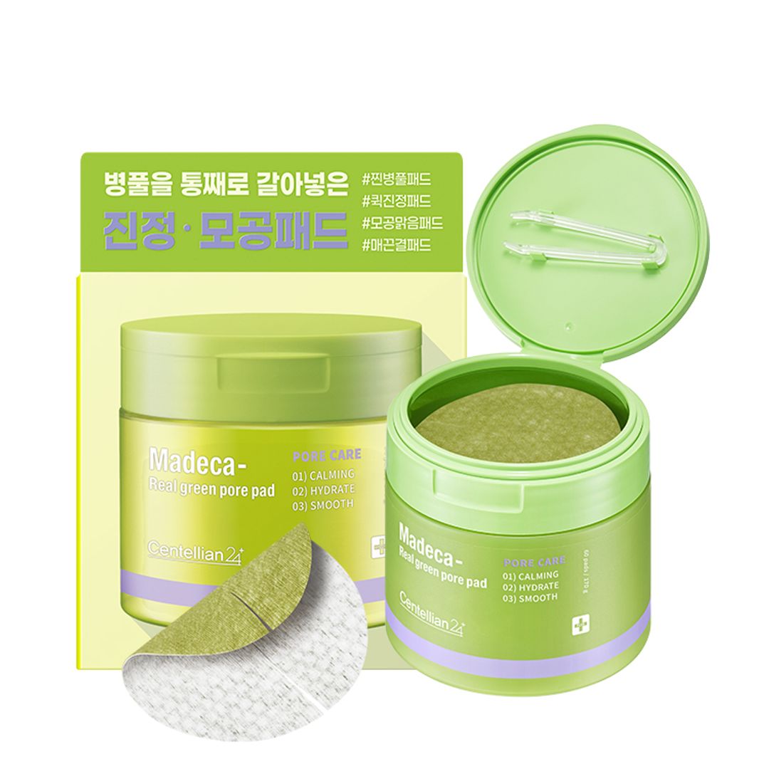포스티 센텔리안24 마데카 리얼 그린 포어 패드 60매 찐병풀 모공패드 병풀듀얼패드