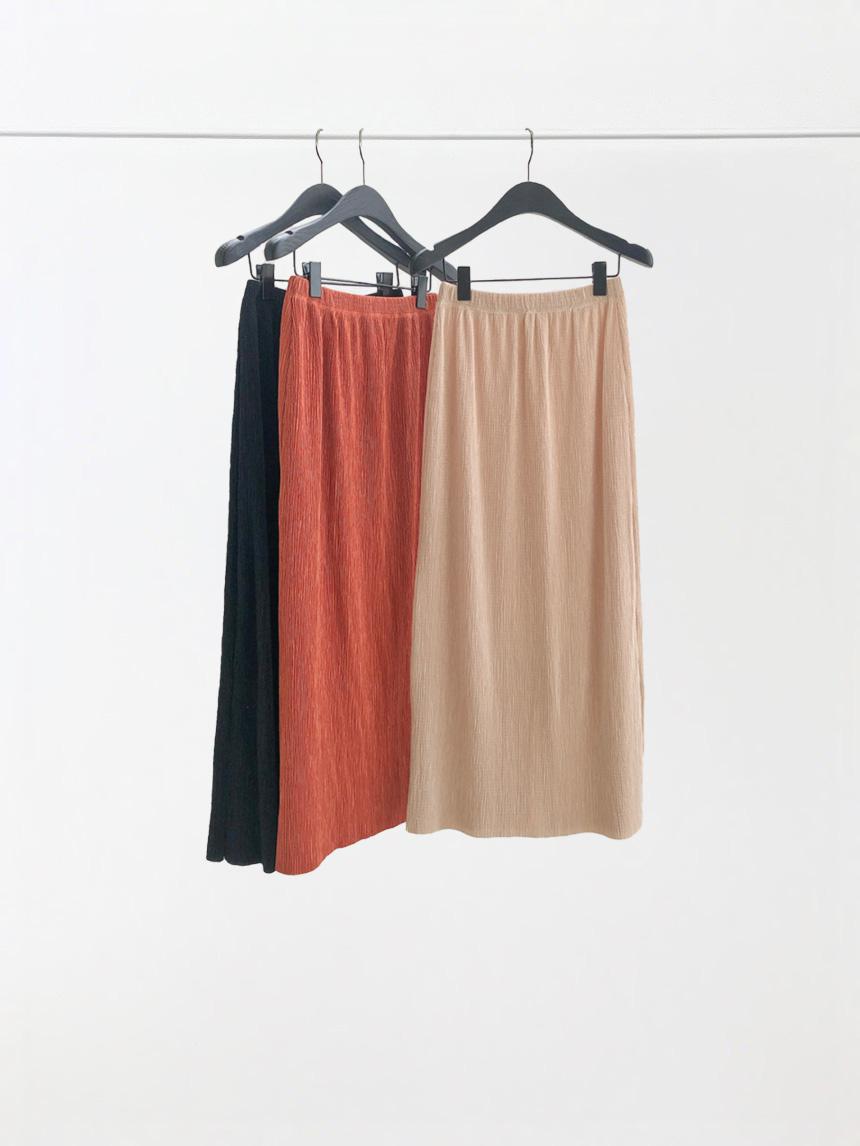 나우어데이즈 OUNCE 온스 이지 플리츠 스커트 H라인 주름 롱 sk (3col)