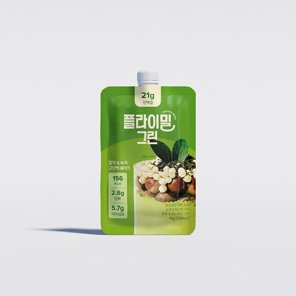 [7포] 라떼맛 단백질 쉐이크 그린(녹차맛) 45g*7개입 (315g )