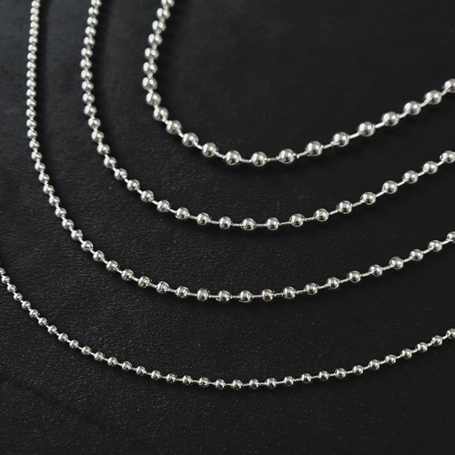 집콕끼리 볼체인 군번줄 데일리 여자 남자 팔찌 발찌 목걸이 롱 초커 써지컬 체인 레이어드 심플 변색없는 무알러지 문신 네크리스 써지컬 써지컬스틸 볼 끈 길이 조절 여성 남성