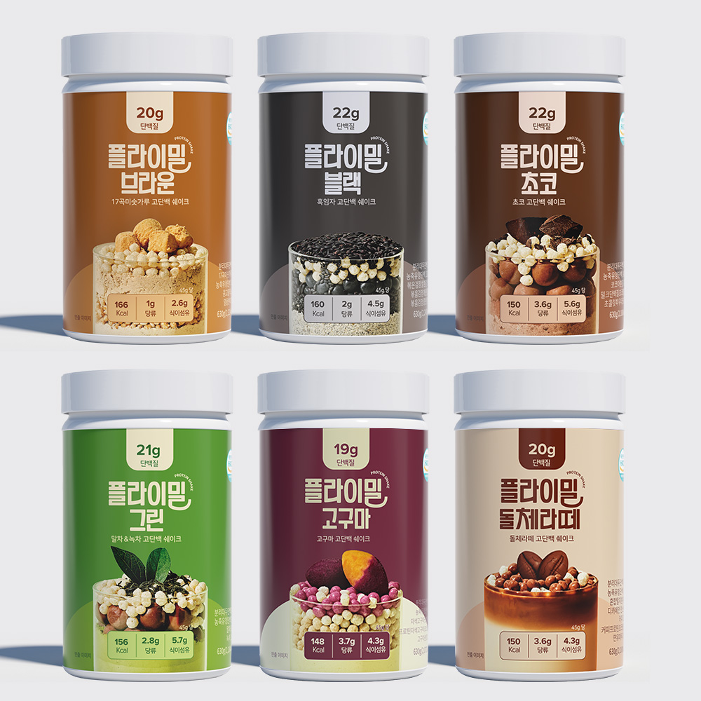 플라이밀 라떼맛 단백질 쉐이크 대용량 630g x 2통, 28회분