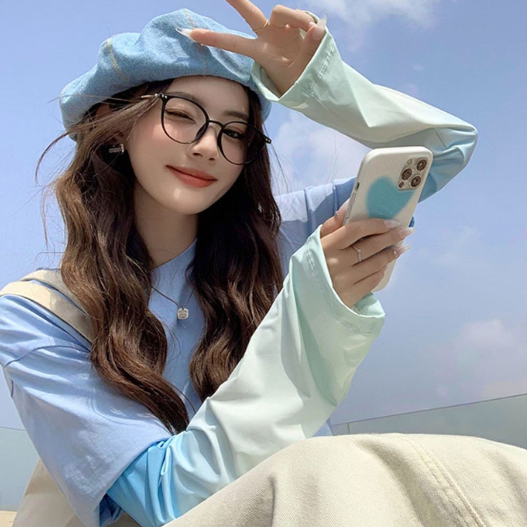 여성 여름 그라데이션 와이드 일상 쿨토시 Slt Ts02