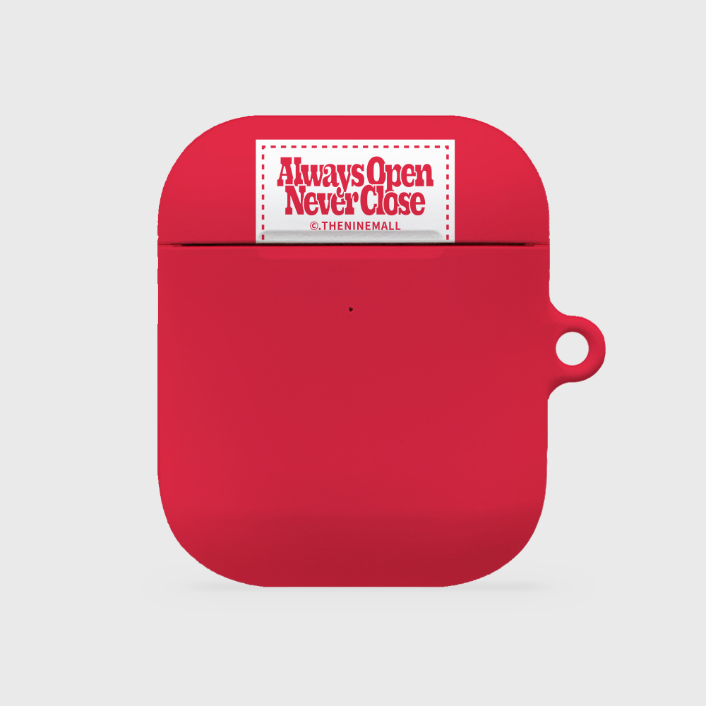 더나인몰 베이직 컬러 라벨 Hard 에어팟케이스 시리즈 에어팟1 2 3 에어팟프로 2 케이스 1세대 2세대 3세대 투명 하드케이스 귀여운 우정 곰돌이 키치 토끼 커플